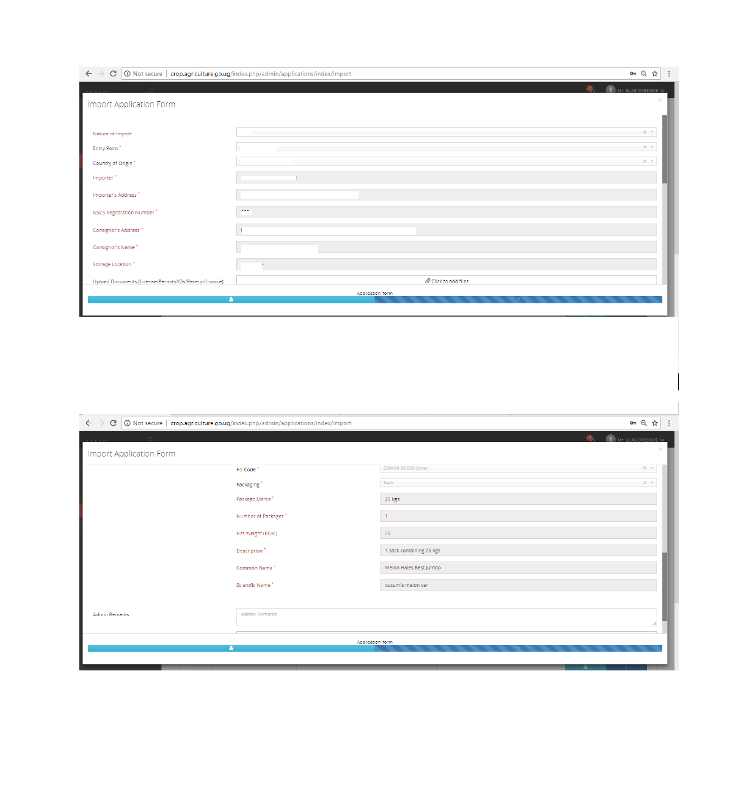 application form for plant importation permit